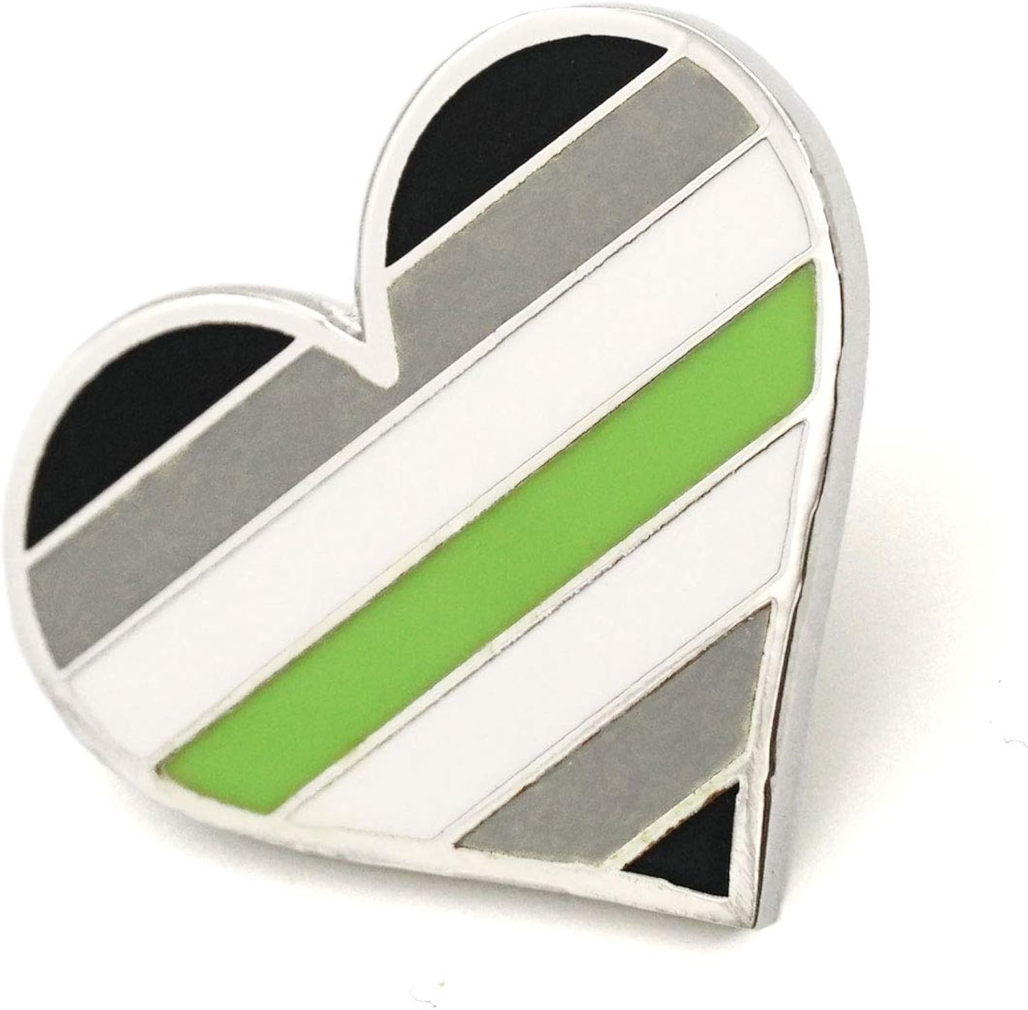 Amazon.com: Agender Pride Pin Flag LGBTQ Gay Heart Flag Lapel Pin ...