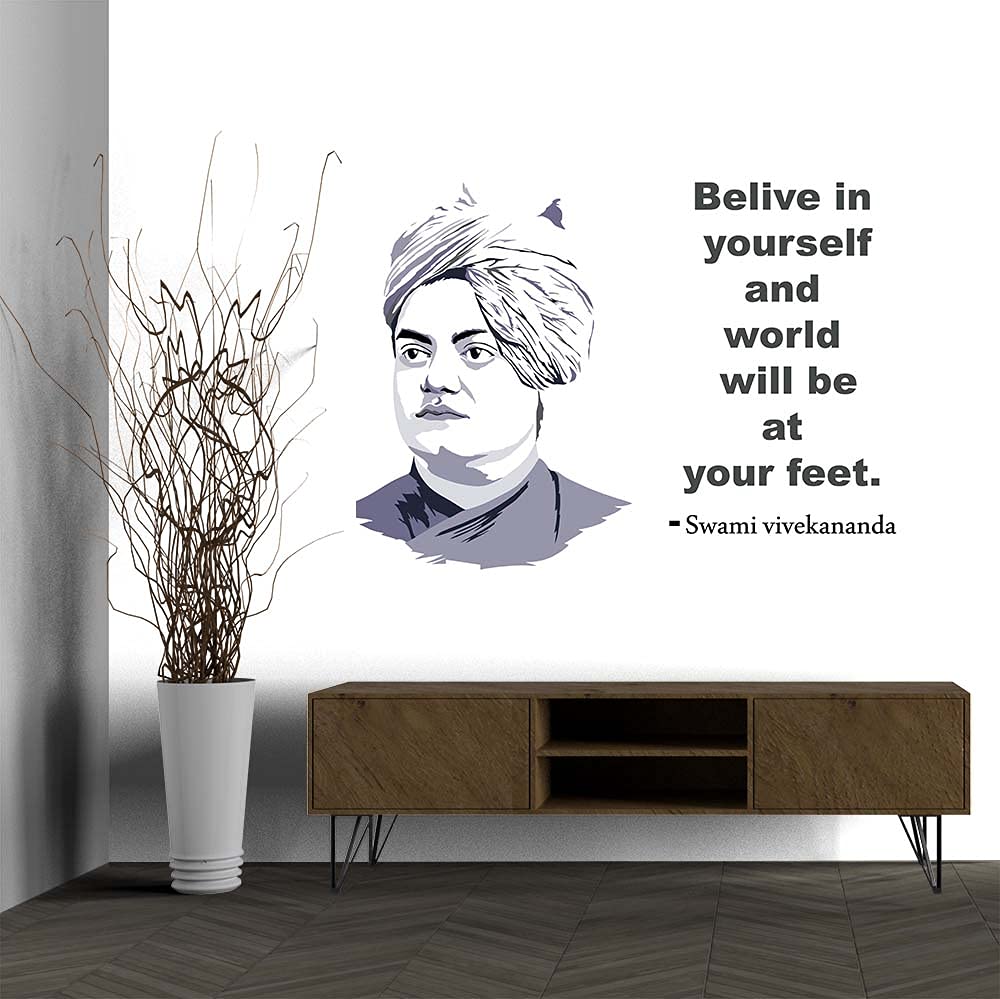 Buy wallpics® Swami Vivekananda Self Adhesive Decorative Wall Sticker ...