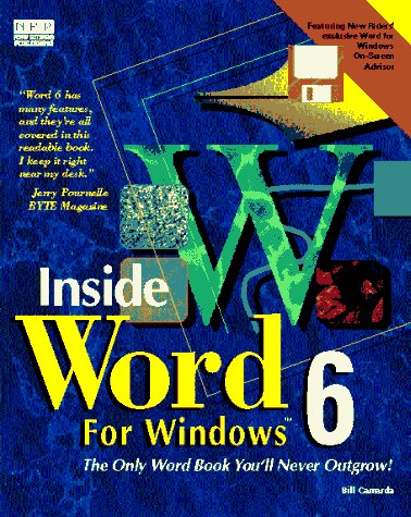 Inside Word for Windows 6/Book and Disk: Camarda, Bill: 9781562052096 ...