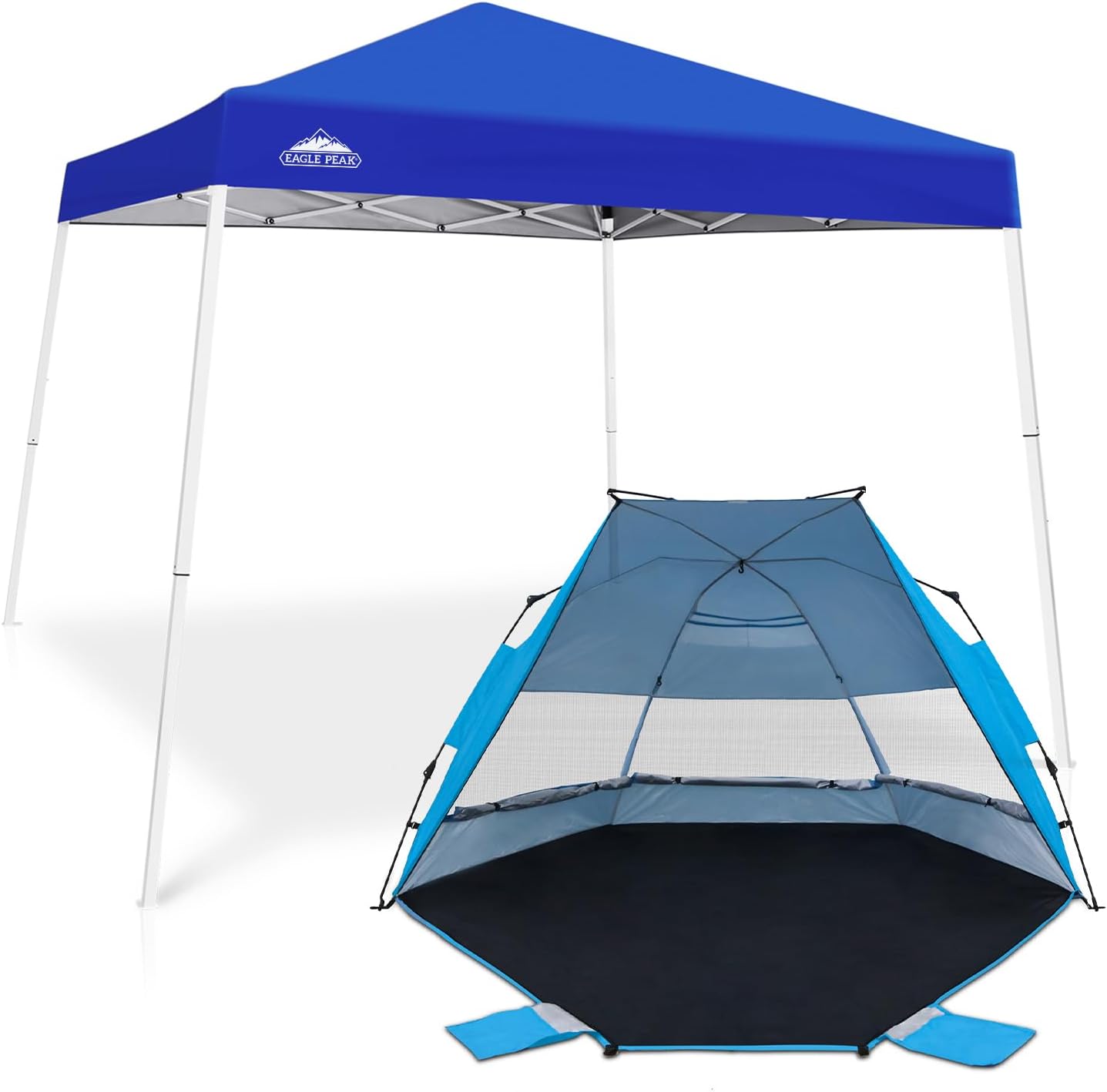 Amazon.com : EAGLE PEAK 10x10 Slant Leg Pop-up Canopy Tent with Instant ...