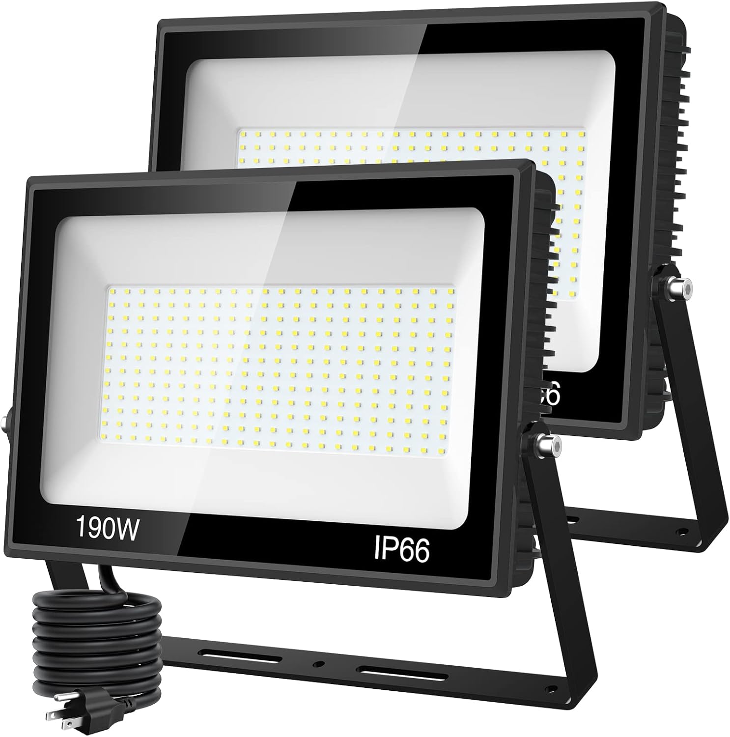 Olafus 2 Pack 1300W Equivalent LED Flood Light Outdoor, 190W Super ...