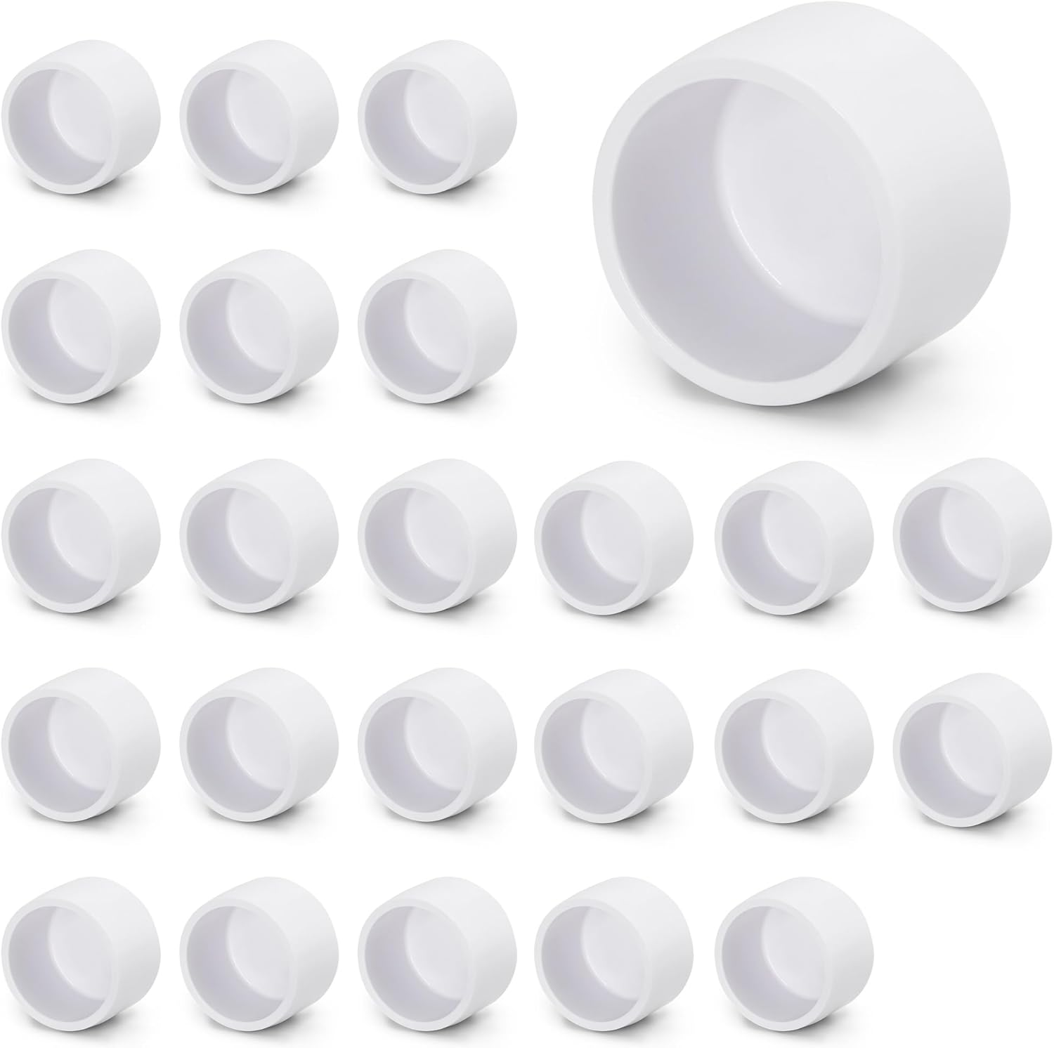 Amazon.com: PVC Pipe End Caps 1 Inch, Zernmiarder White SCH40 Furniture ...
