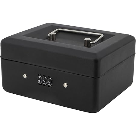 Time to Sparkle Small Cash Box with Combination Lock 6" Durable Metal ...