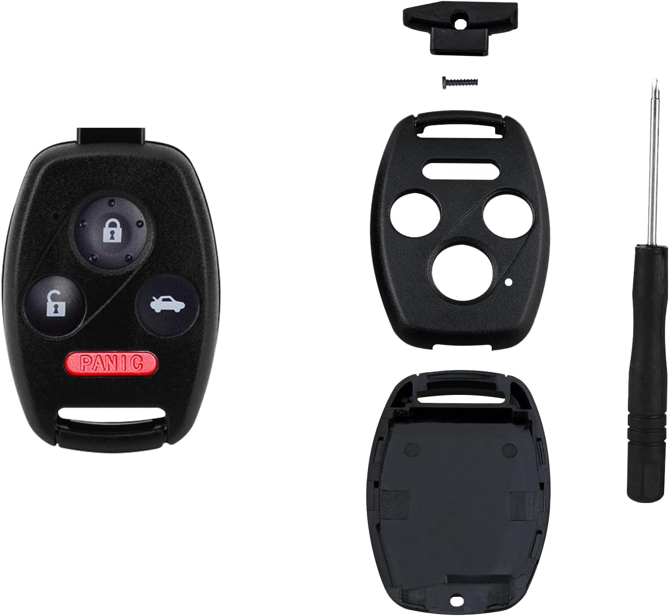 Amazon.com: Kutyun Key Fob Keyless Entry Remote Shell Case & Pad ...