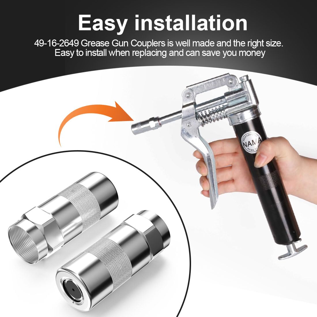 Snapklik.com : Popbee 49-16-2649 Grease Gun Couplers For Milwaukee M18 ...