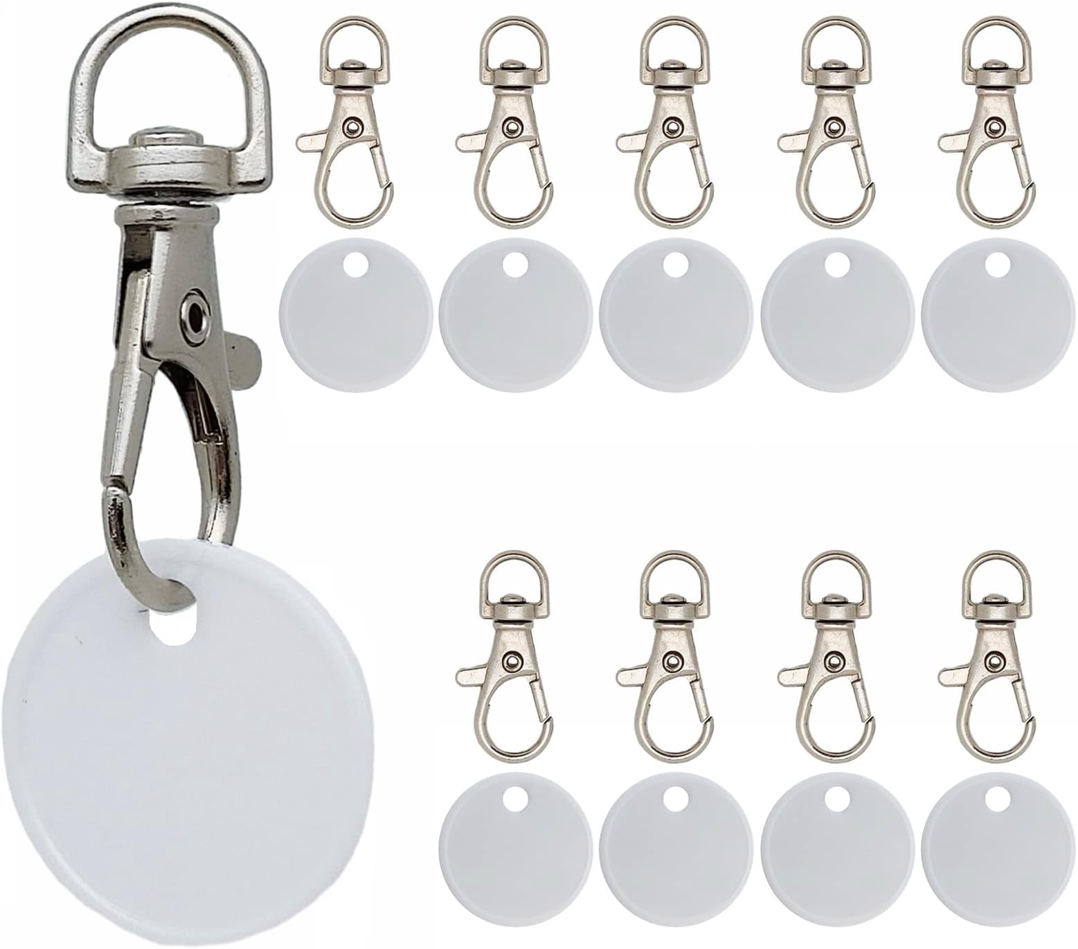 Amazon.com: Portable Plastic Shopping Trolley Quarter Coin Tokens ...