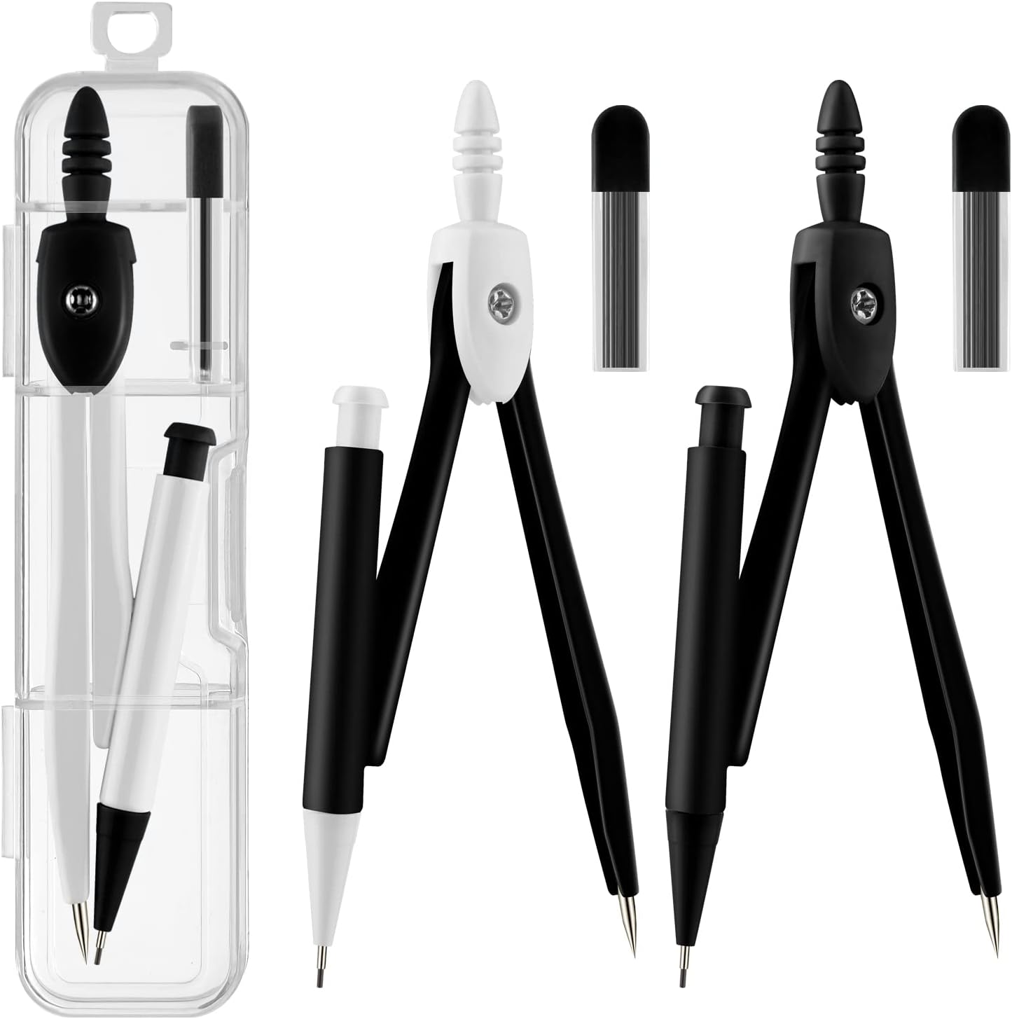 Amazon.com : 3 Packs Colorful Basic Metal Math Compass for Geometry Set ...