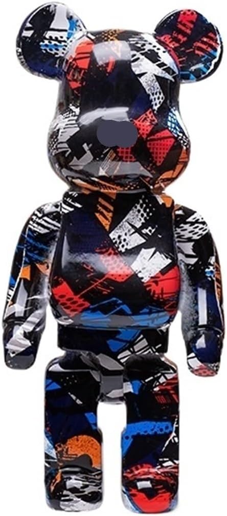 Amazon.com: TJWZRKHPM Decoration Artistic Graffiti Bearbrick 400 Statue ...