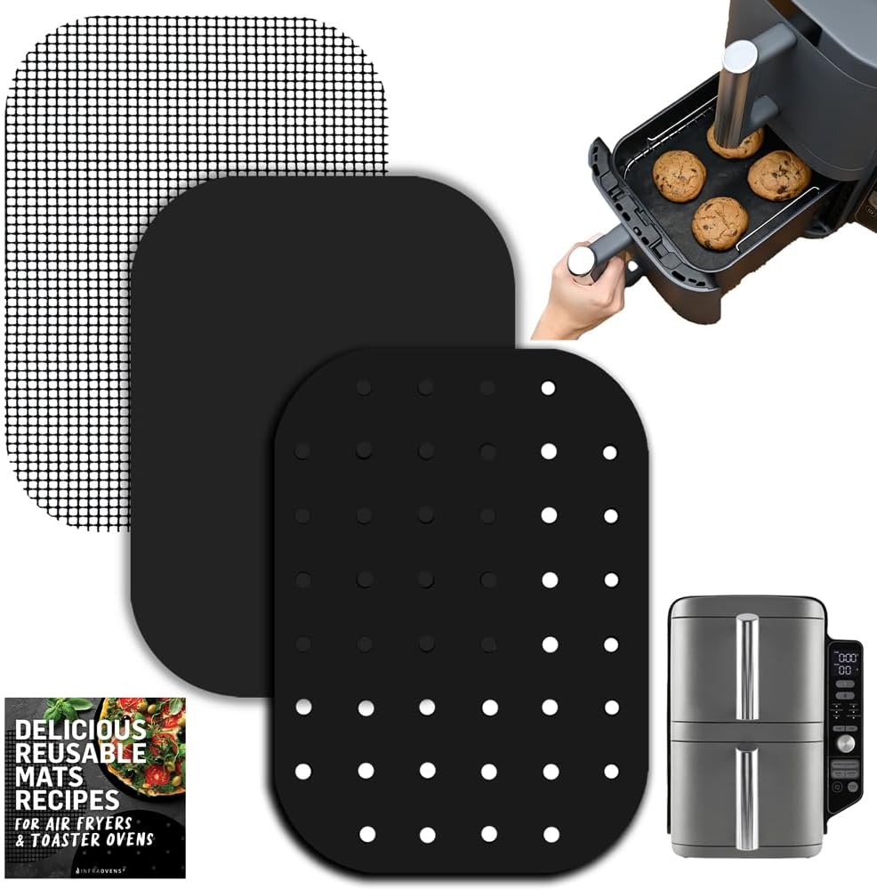 Amazon.com: Air Fryer Silicone Liners for Ninja Double Stack 7.6L ...