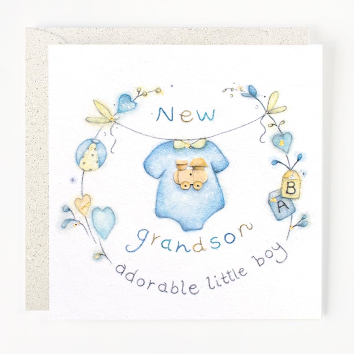 Berni Parker New Baby Grandson Birth Congratulations Card - Blue Baby ...