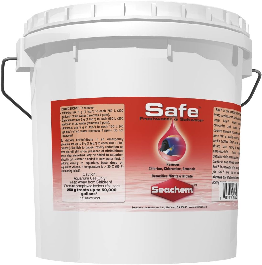 Amazon.com : Seachem Safe Water Conditioner - 4.4lb Total (Two - 2.2lb ...