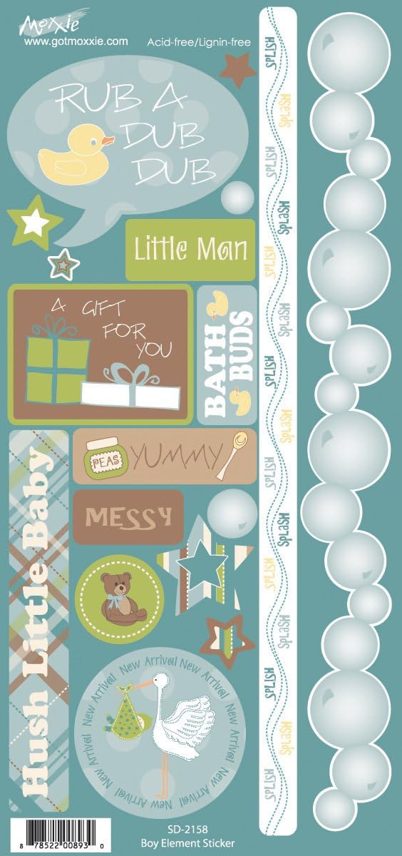 Amazon.com: Special Delivery Collection Boy Element Cardstock Sticker ...