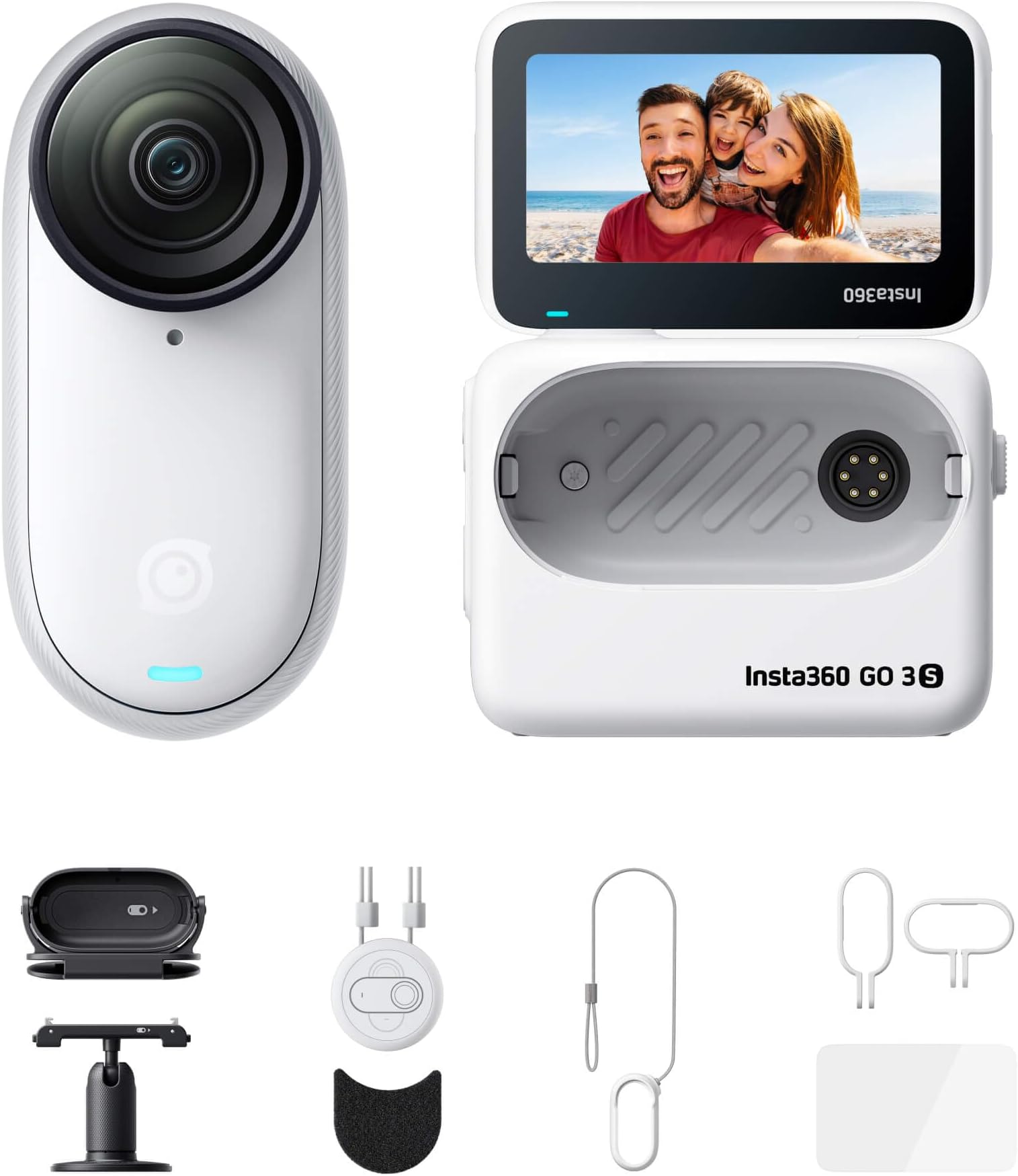 Amazon.com : Insta360 GO 3S - 128 GB Action Bundle White 4K Tiny ...