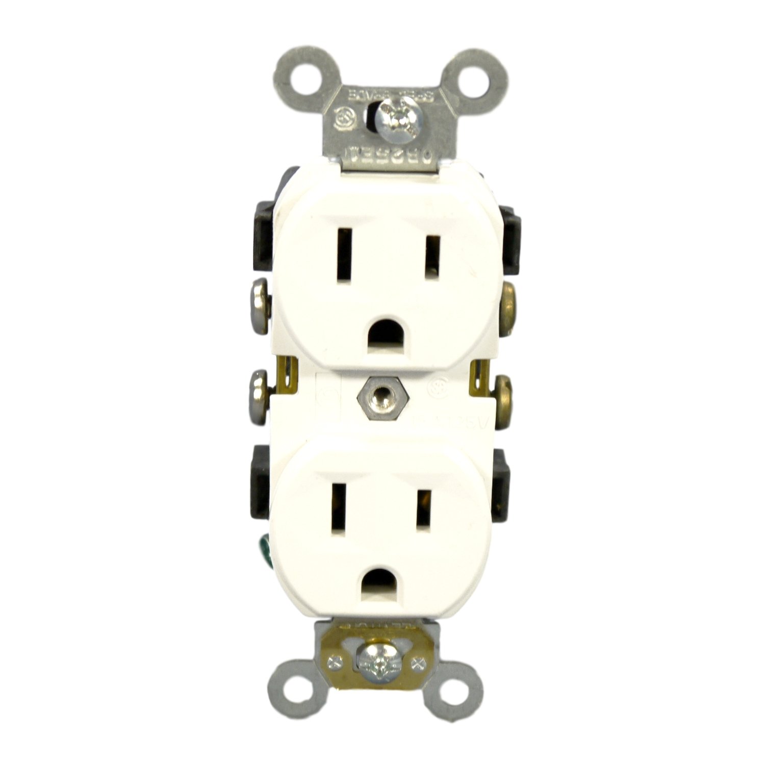 Leviton White CR15-W Commercial Outlet Duplex Grounding Receptacle NEMA ...