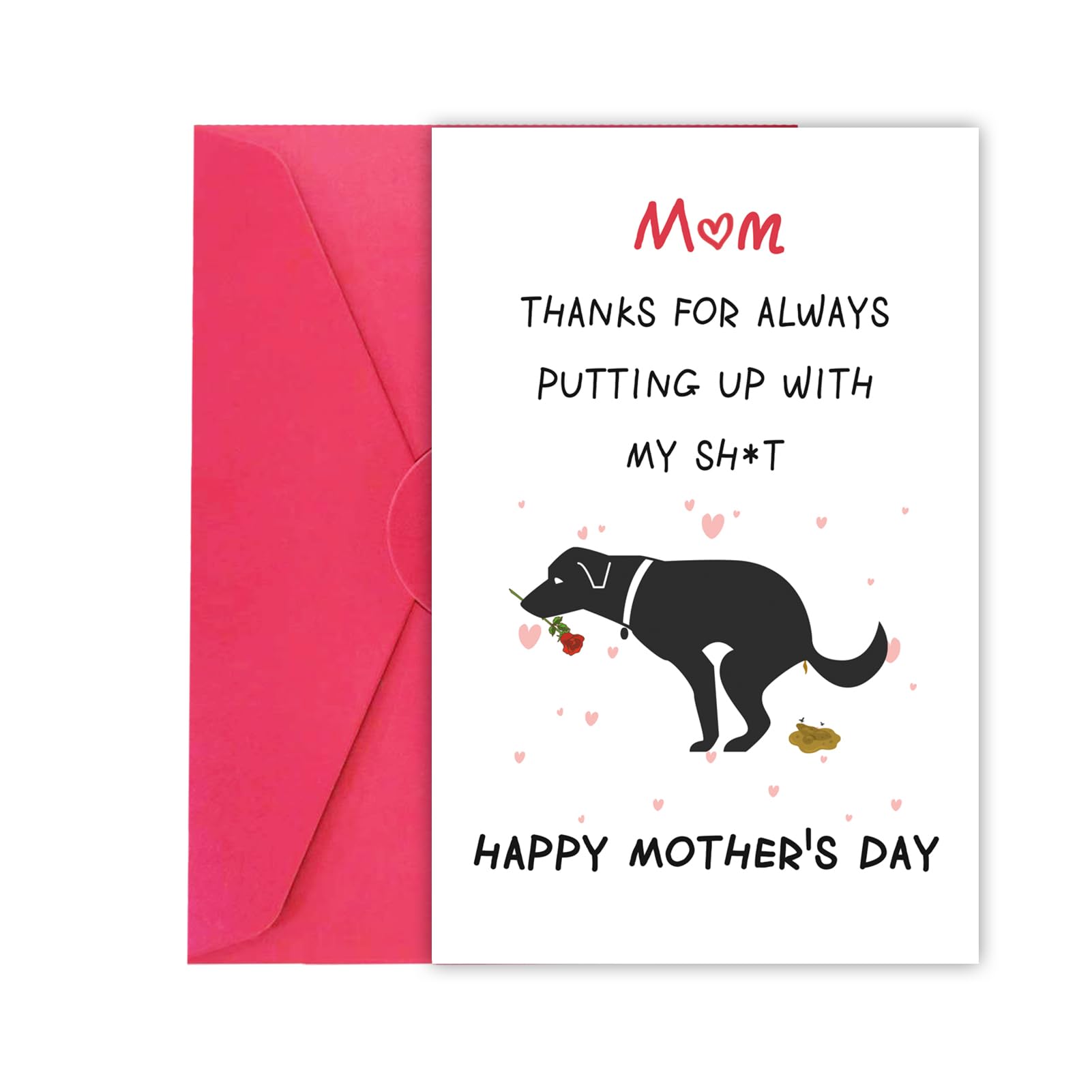 Snapklik.com : XXDJLP Rude Mothers Day Card Dog Mom,Hilarious Dog Mom ...