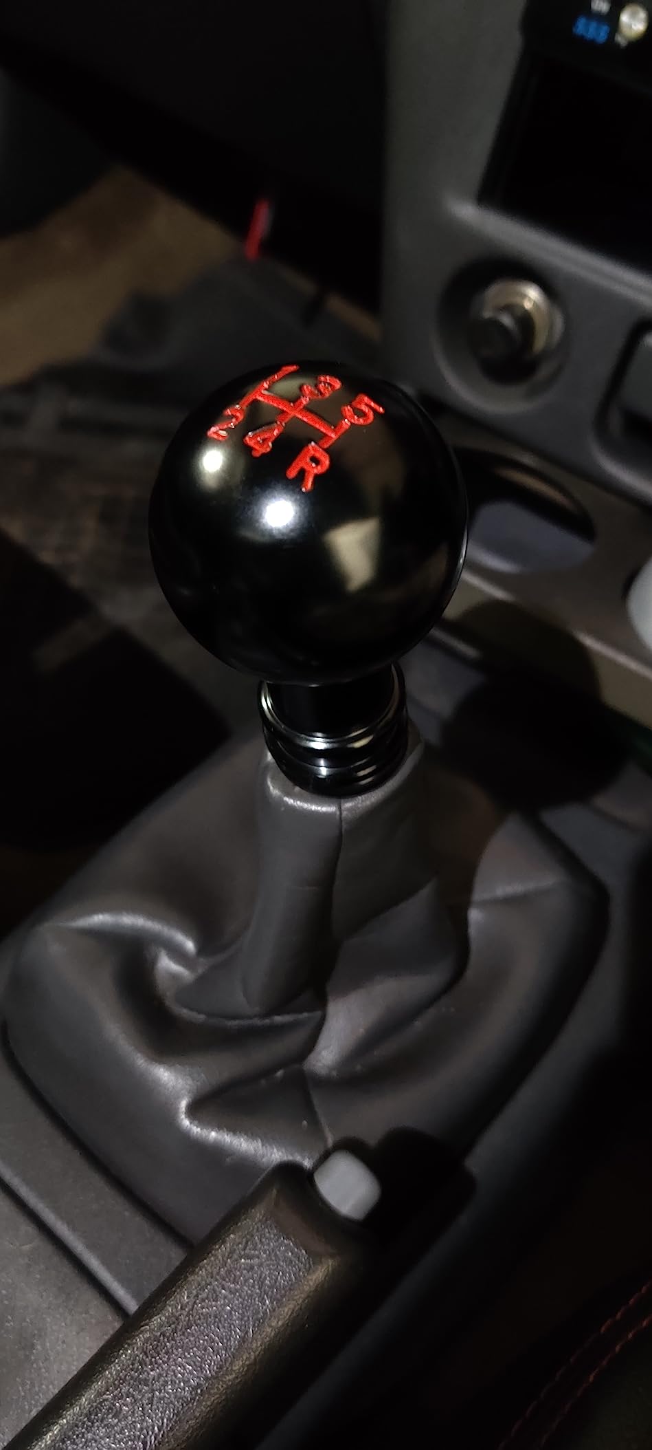 AutoTrends 5 Speed Round Ball Gear Shift Knob Stick Universal Manual ...