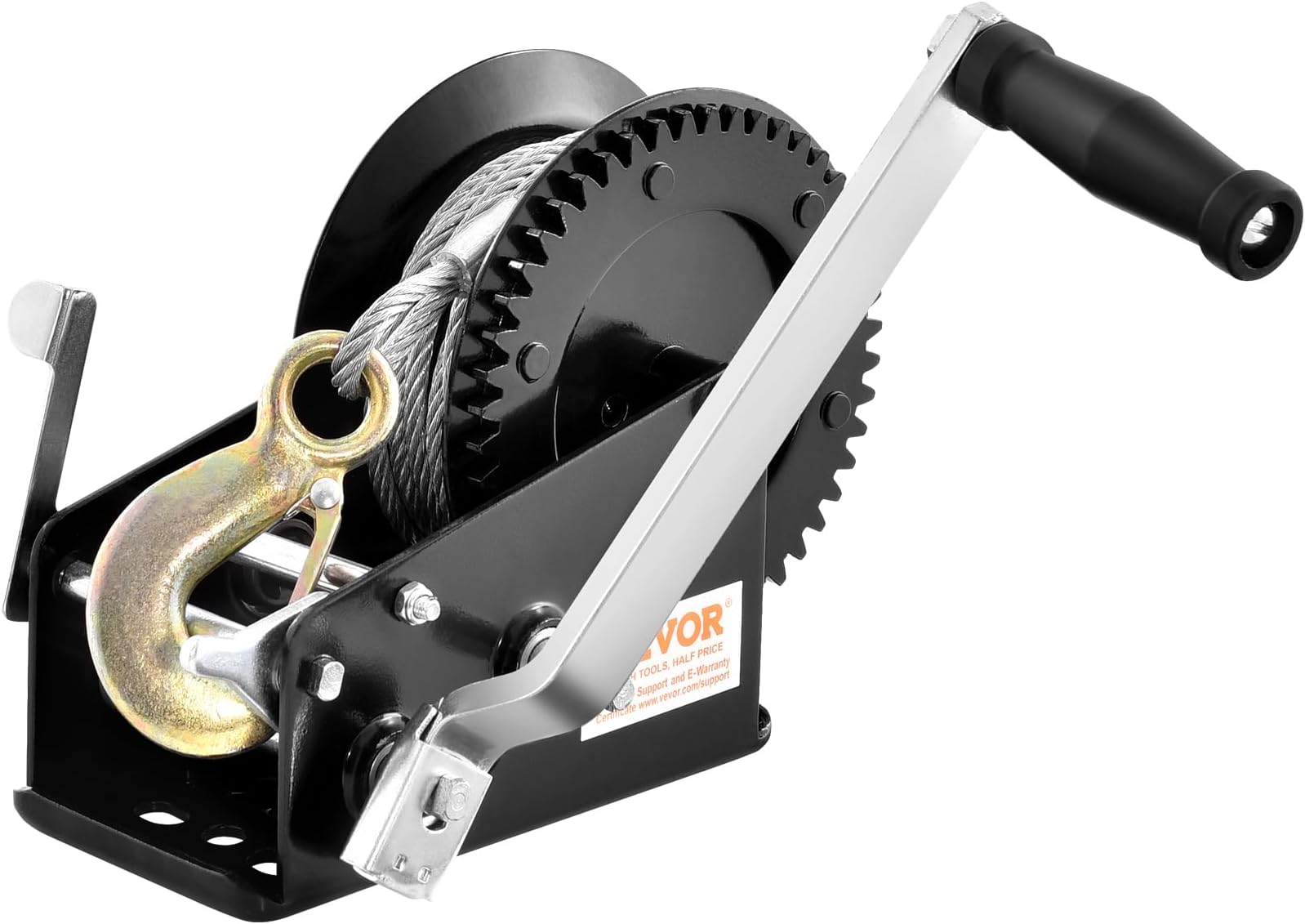 Amazon.com: VEVOR Hand Winch, 3500 lbs Pulling Capacity, Boat Trailer ...