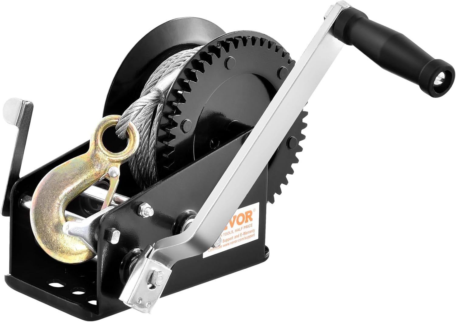 Amazon.com: VEVOR Hand Winch, 3500 lbs Pulling Capacity, Boat Trailer ...