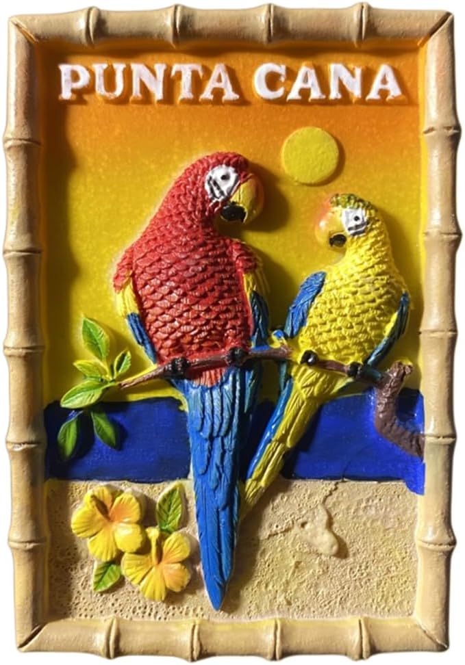 Amazon.com: Punta Cana Dominican Republic Parrots Refrigerator Magnet ...
