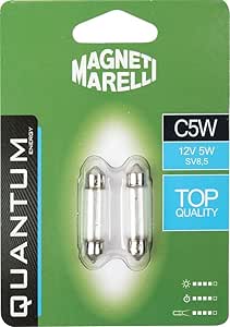 Amazon.com: Magnets MARELLI 070.00000000009491 C5W Pair of Bulbs Auto ...