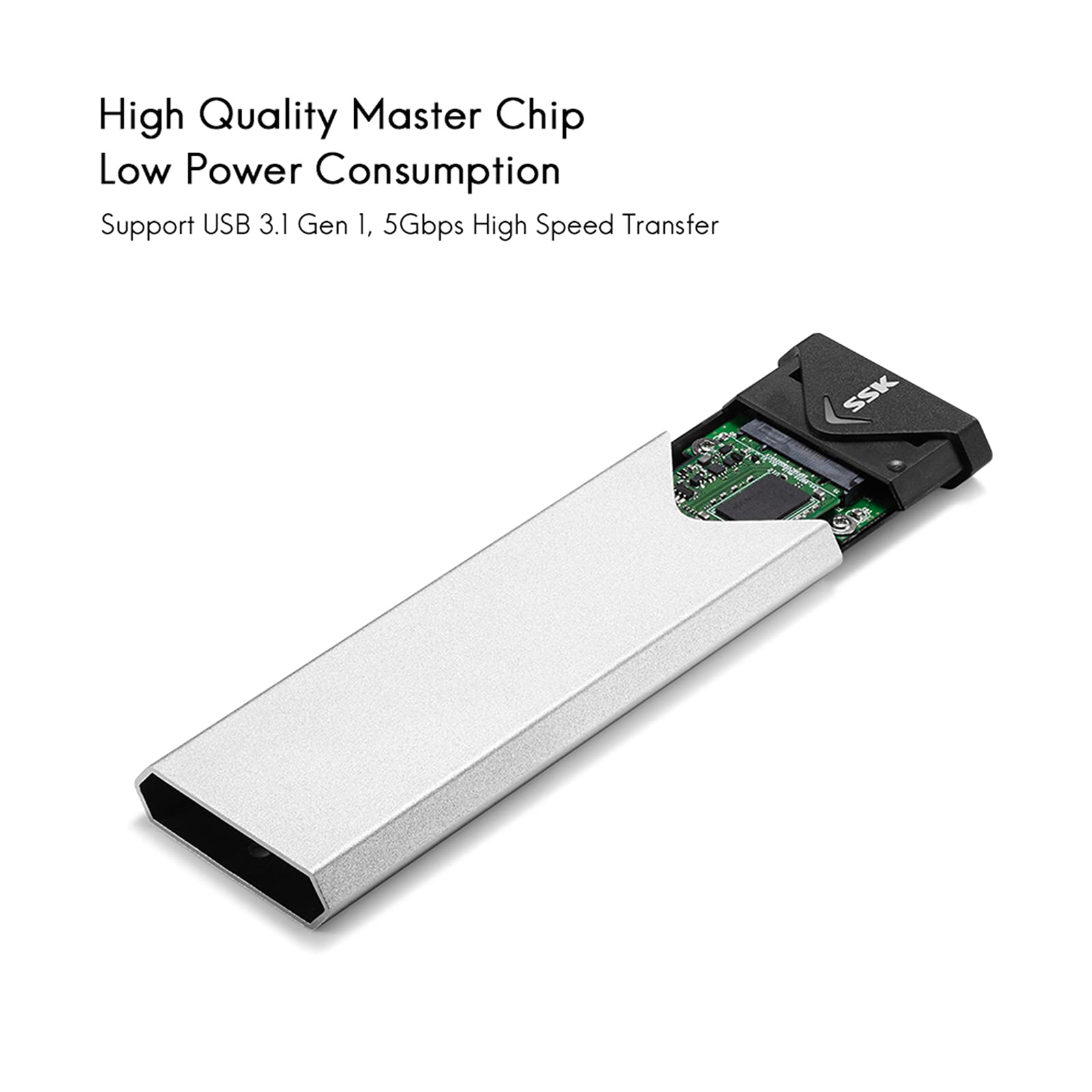Buy SSK Aluminum USB 3.1 to M.2 SATA NGFF SSD Enclosure Adapter ...
