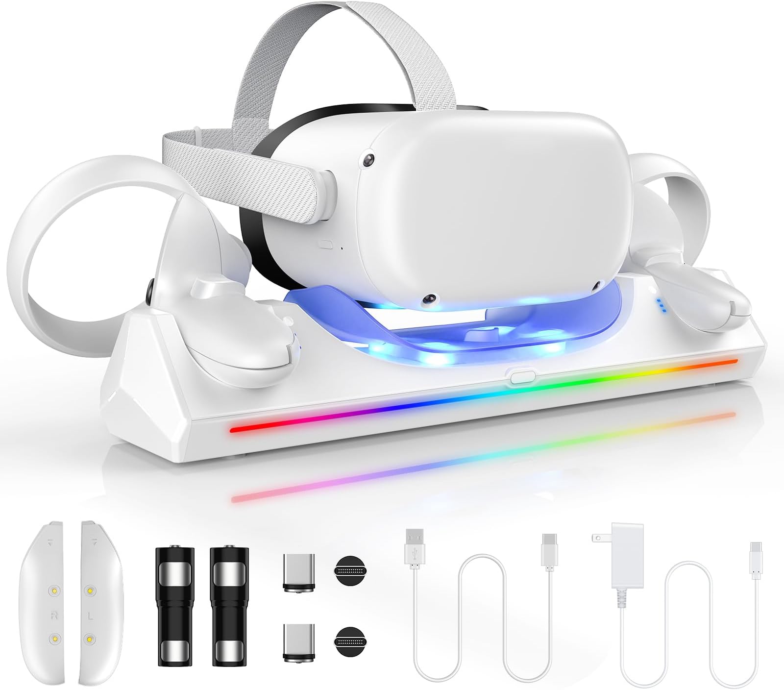 Aceshop VR Charging Dock for Quest 2 with LED Light, Charging Stand for Oculus/Meta Quest 2 ...