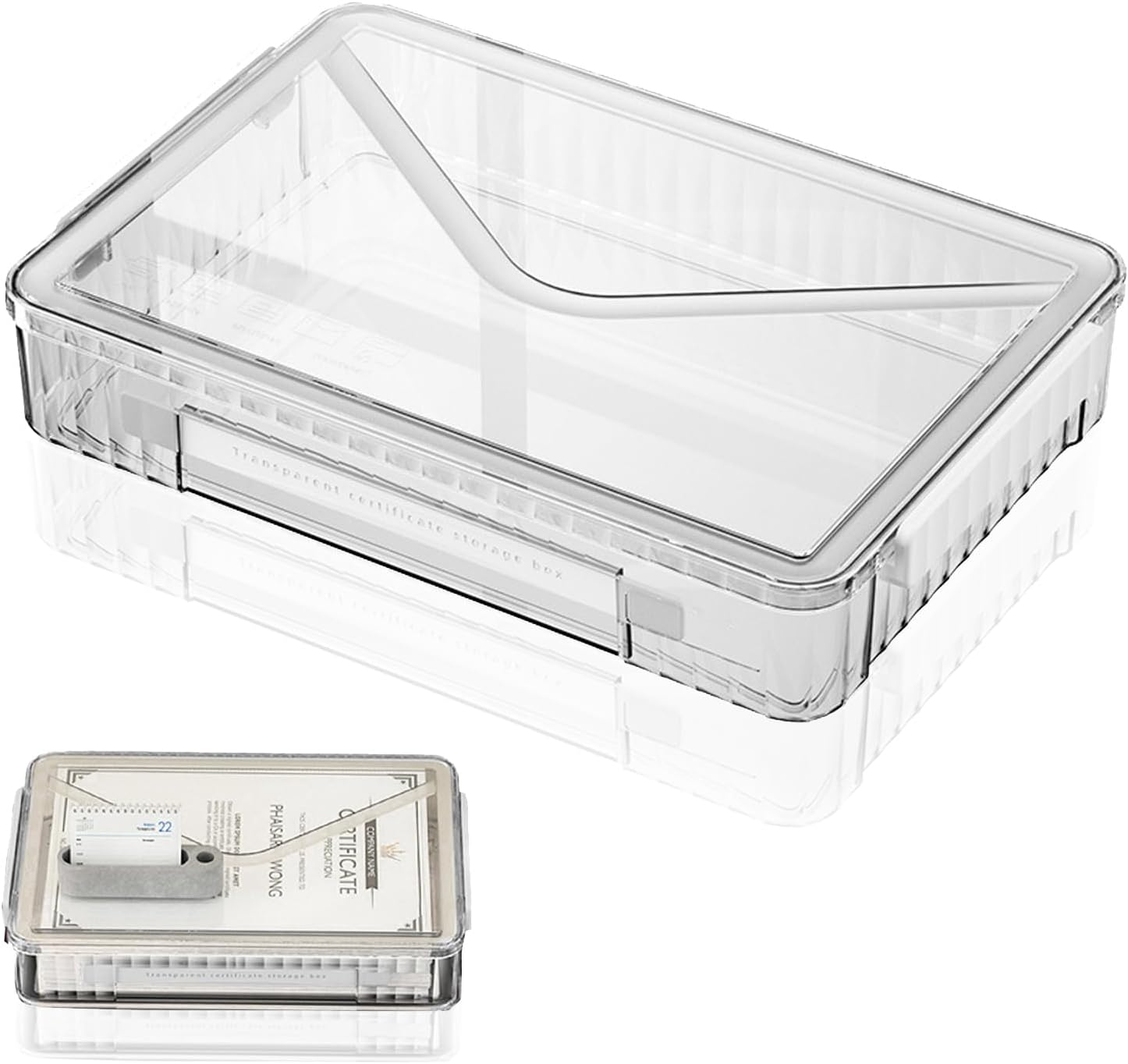 Amazon.com: Lemical Clear File Box with Lids Portable Project Case for ...