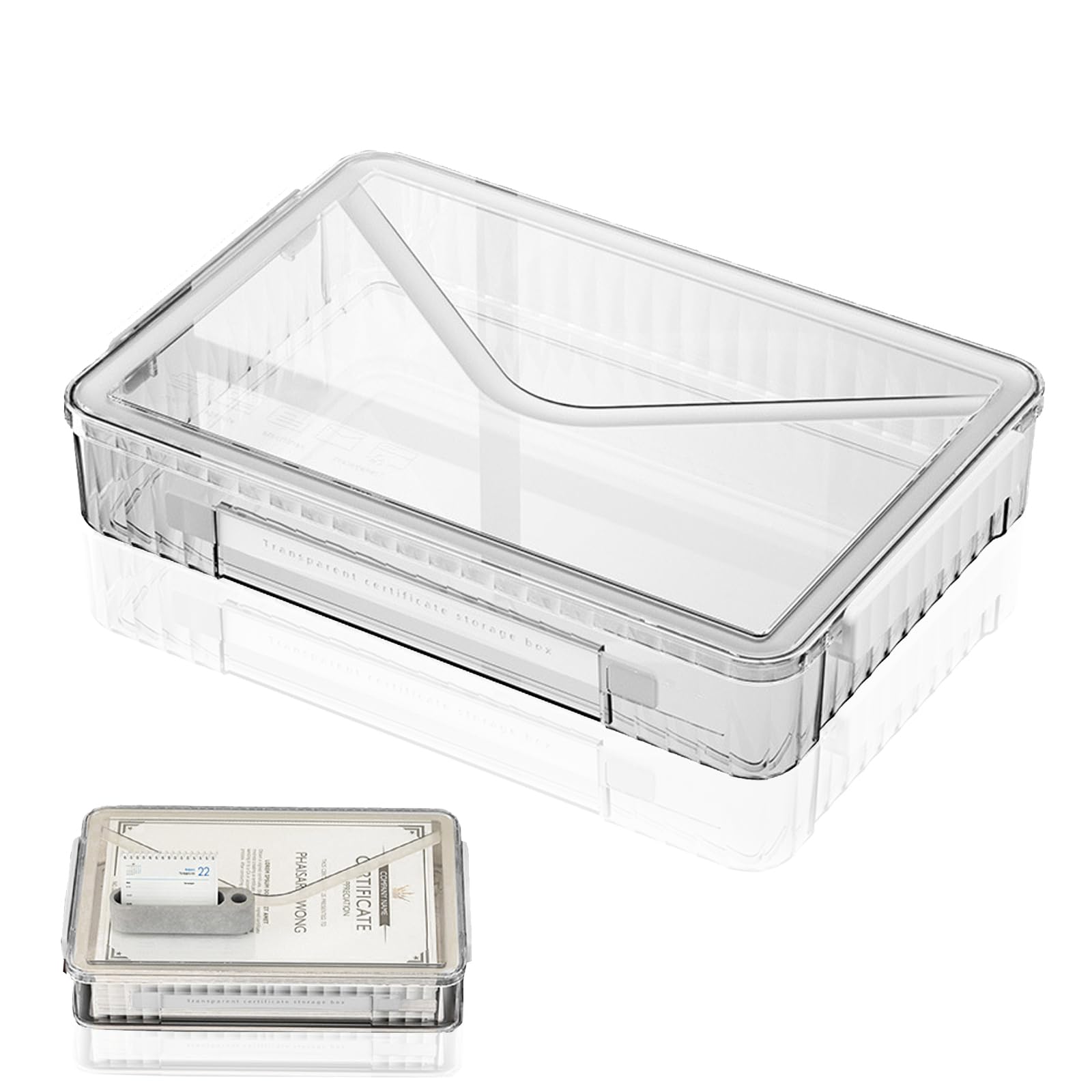 Amazon.com: Lemical Clear File Box with Lids Portable Project Case for ...