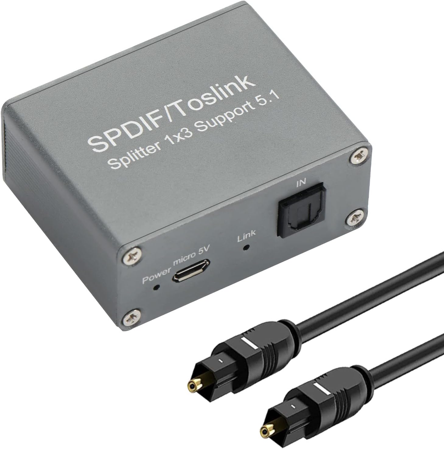 Amazon.com: 1x3 Digital Optical Audio Splitter, SPDIF TOSLINK Digital ...