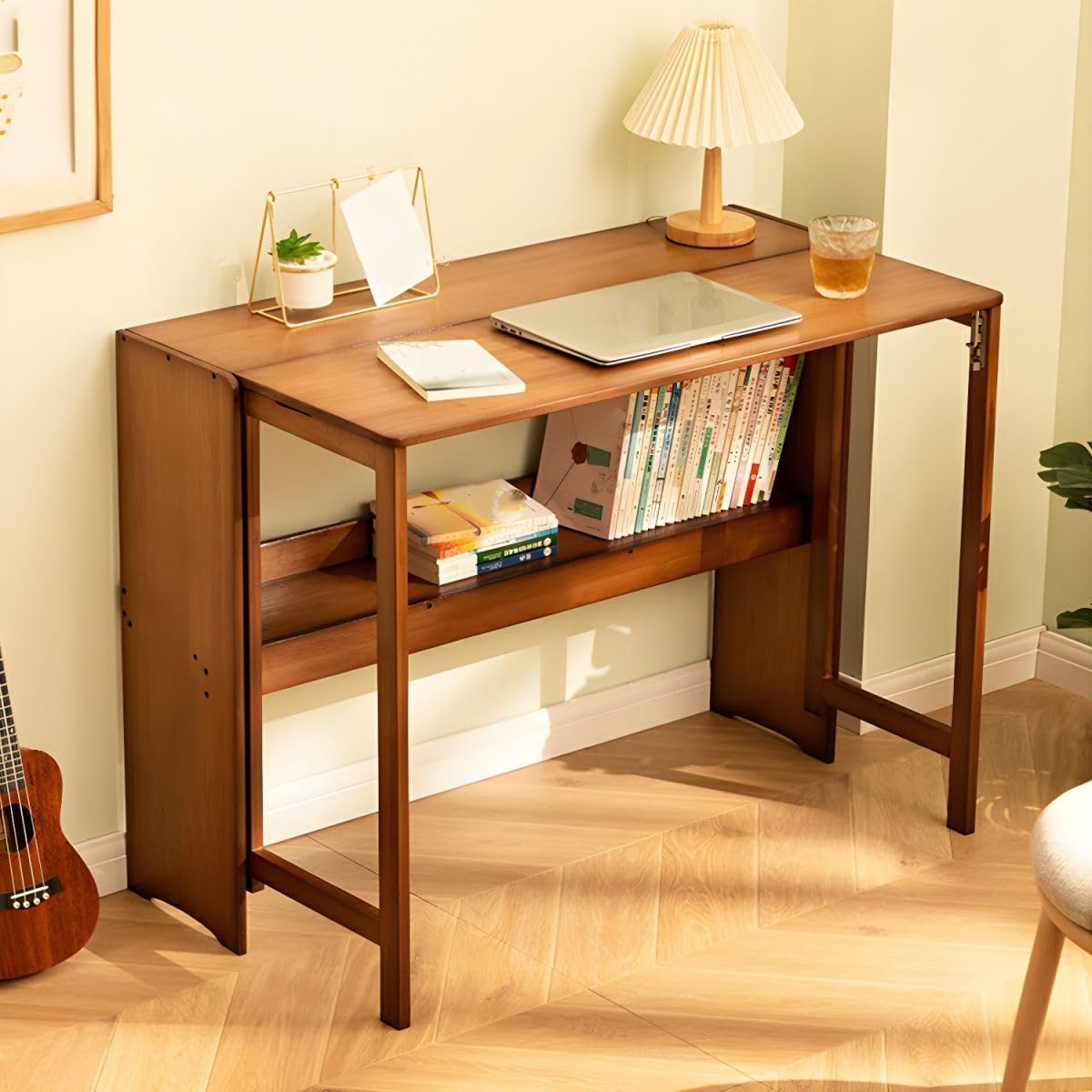 Amazon.com: RUNNUP Modern Office Desk 41" L Computer Desk with Wood ...