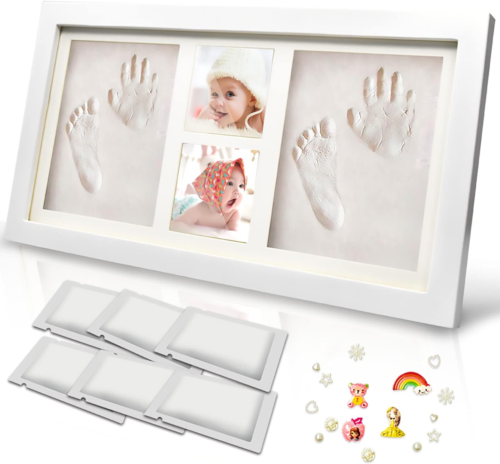 Navaris Baby Handprint and Footprint Kit - Set with Frame and Clay for ...
