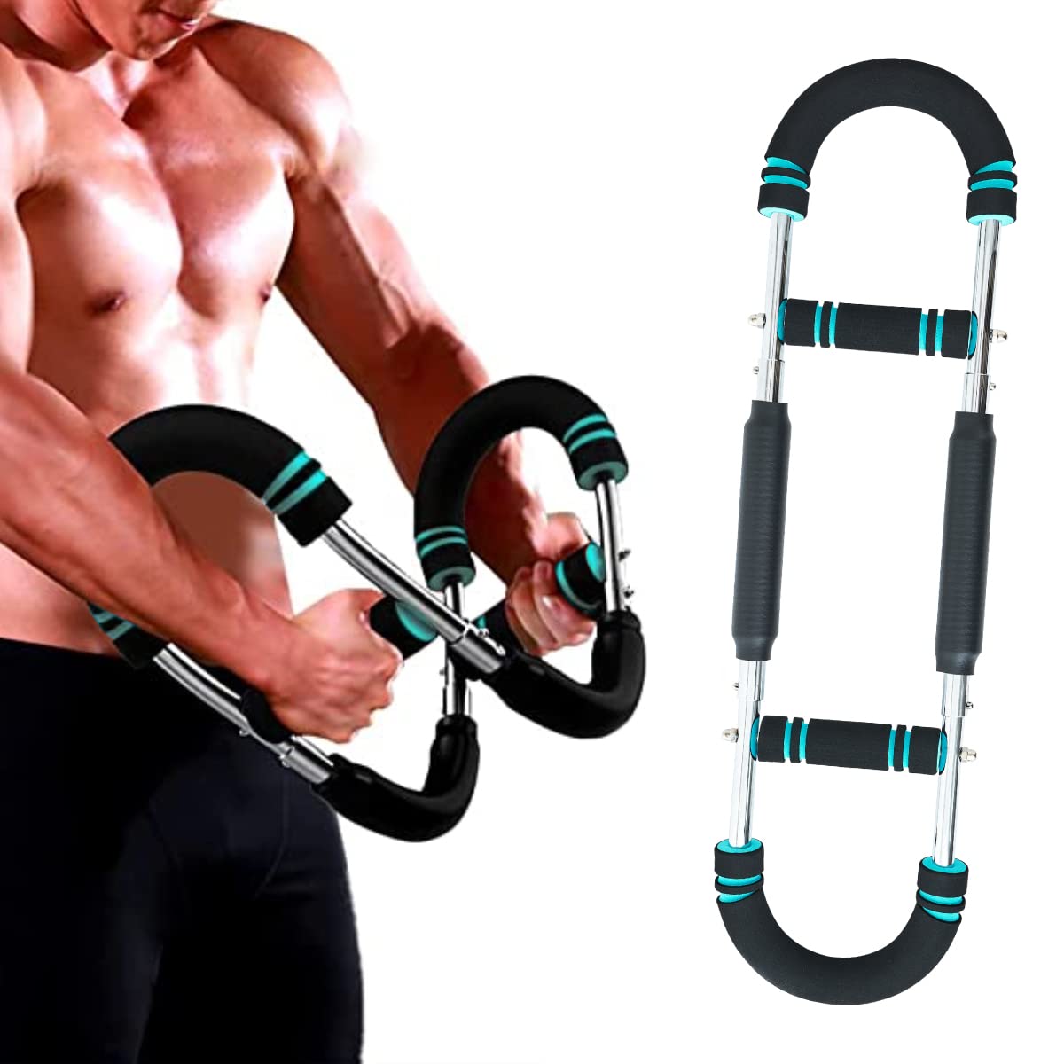 U Shape Twister Arm Exerciser Adjustable Chest Expander Biceps Triceps ...