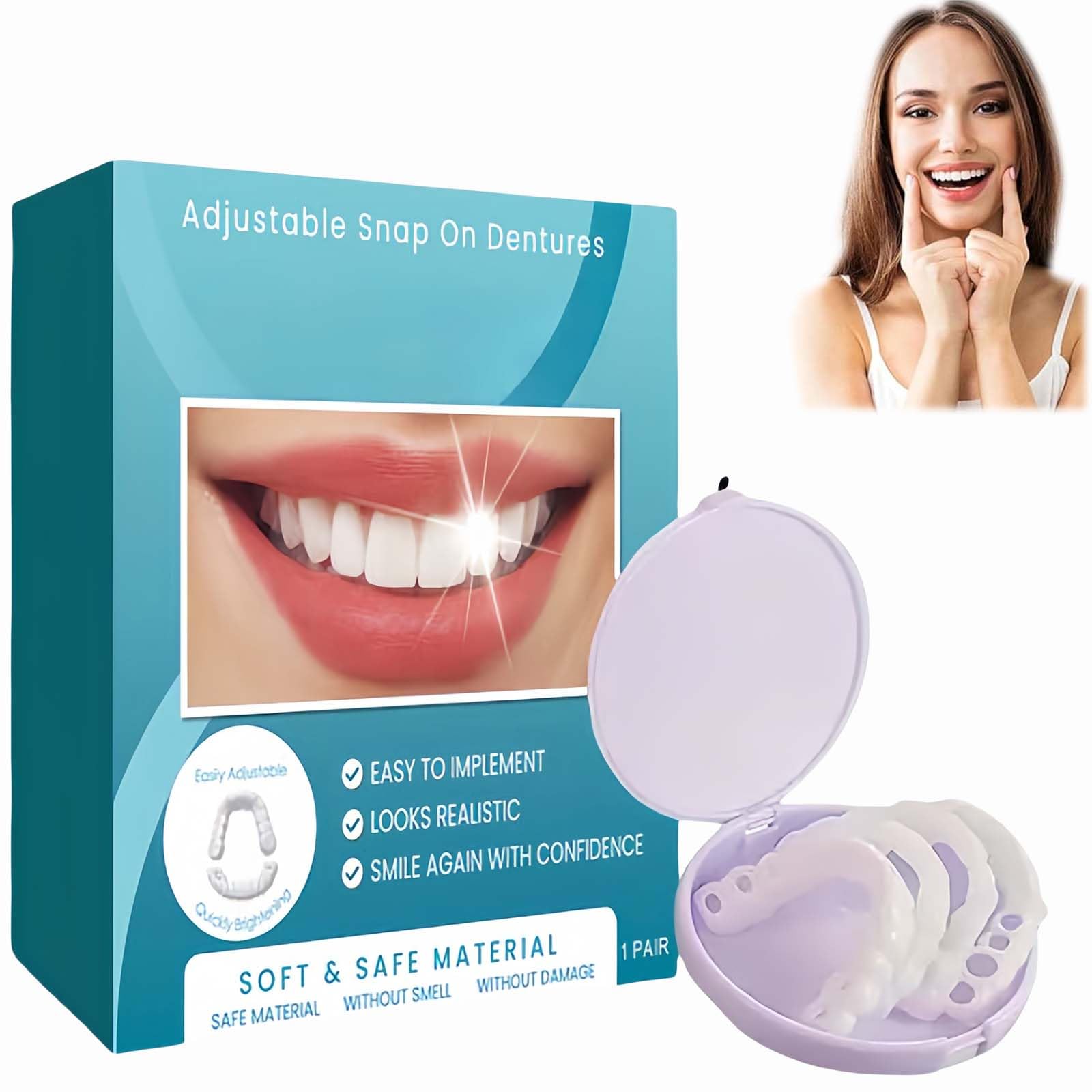 Instant Dental Braces for Everyone - Clip-On Veneers with Adjustable ...