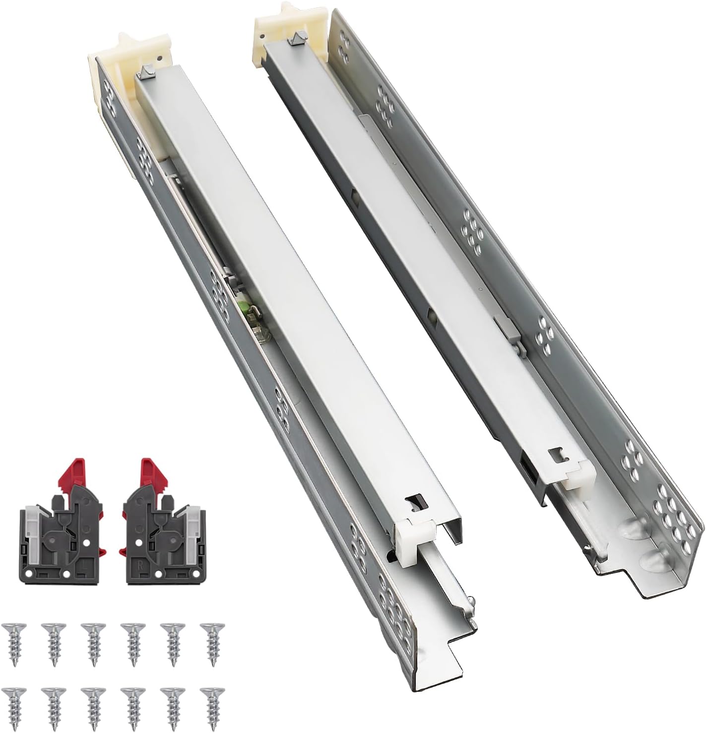 6 Pairs 18 Inch Undermount Drawer Slides Soft Close Drawer Slides Full ...