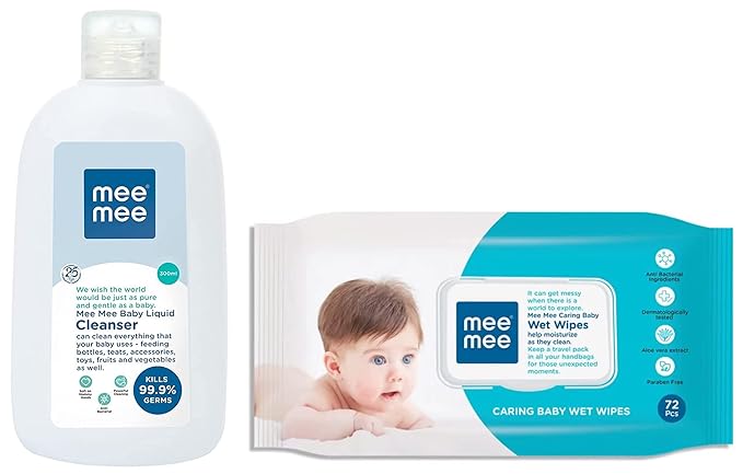 Buy Mee Mee Anti-Bacterial Baby Liquid Cleanser (300ML - Bottle) & Mee ...