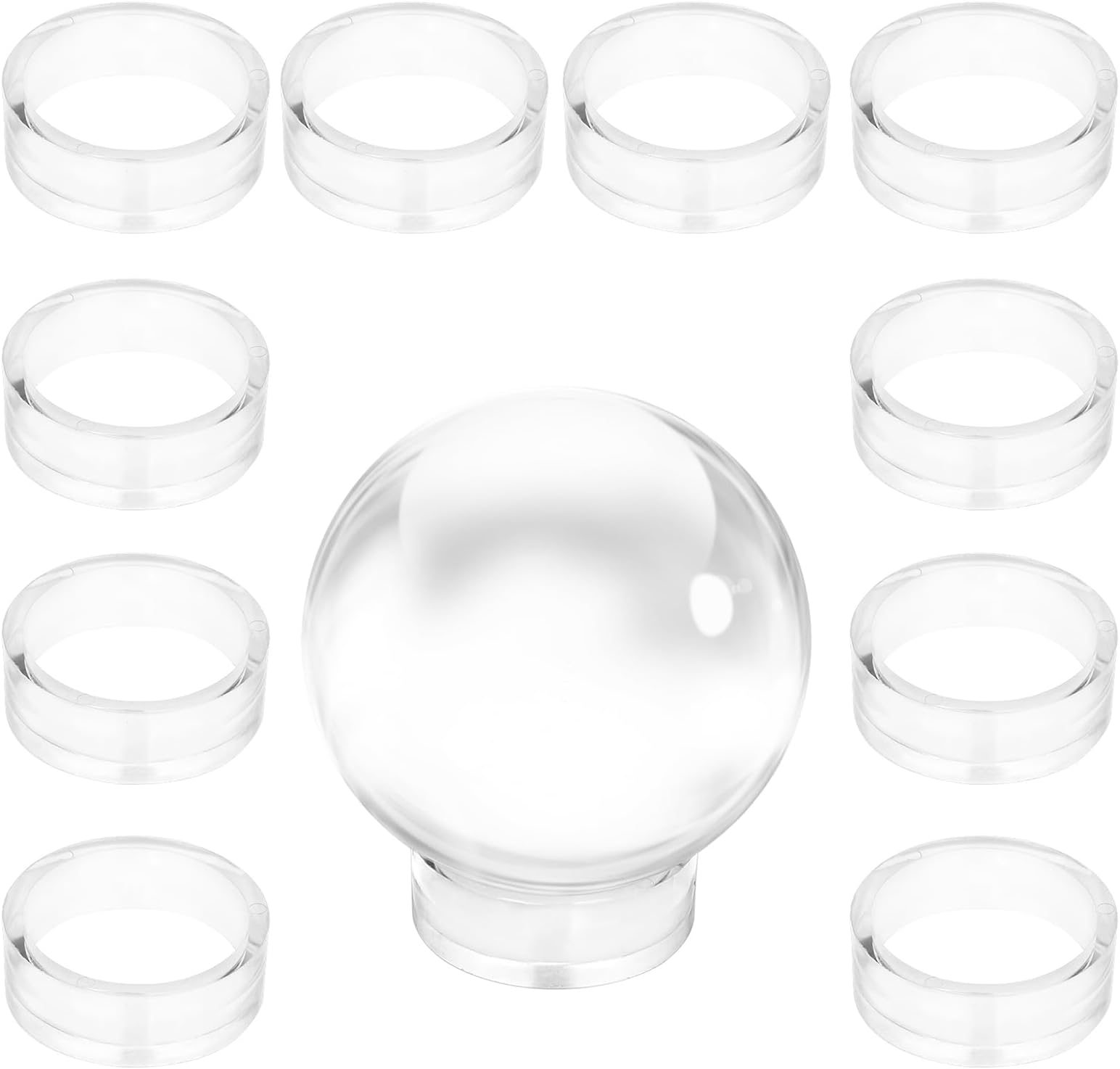 Amazon.com: 18 Pcs Acrylic Ring Display Stand Spheres Holder for Golf ...
