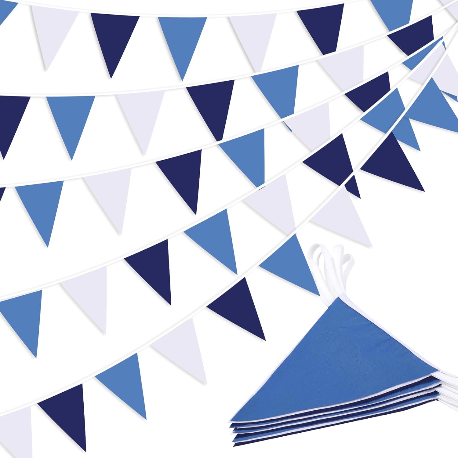 Amazon.com: SAPPHIRESKY Blue Pennant Banner Triangle Flag Bunting ...