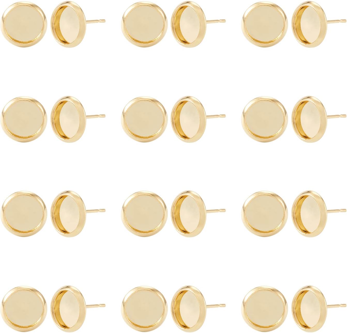 Amazon.com: Craftdady 100pcs Stainless Steel Stud Earring Cabochon ...