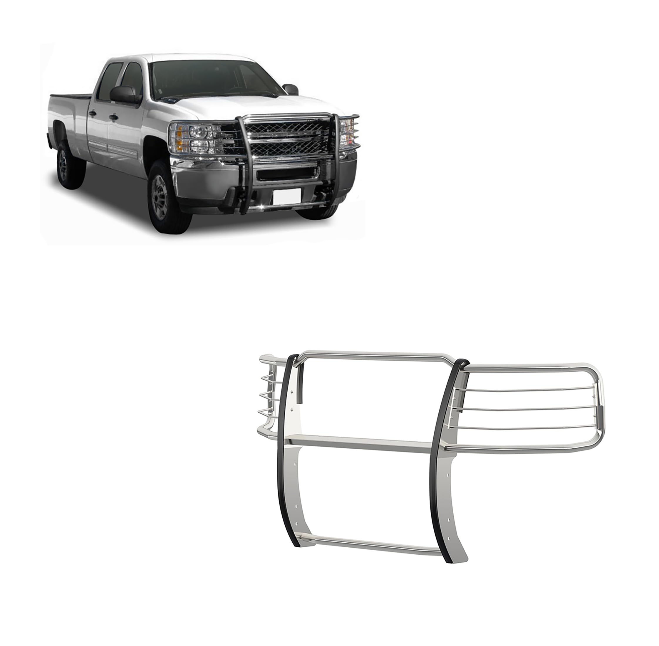 Amazon.com: Black Horse Grille brush Bumper Guard Modular Stainless ...