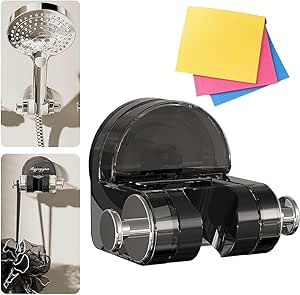 Amazon.com: LIHWKD Integrated Suction Cup Shower Rack,Adjustable Wall ...