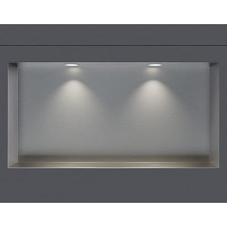 BERNSTEIN® Wandnische aus Edelstahl NT303010X mit LED-Beleuchtung– 30 x ...
