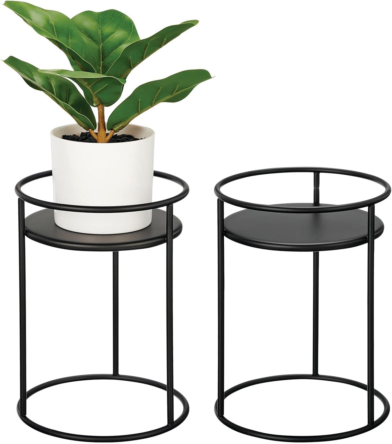 mDesign - Soporte circular de metal de 9 pulgadas de alto, soporte para ...