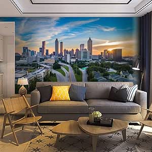 Amazon.com: Wallpaper Wall Mural Atlanta Georgia GA Downtown Skyline ...