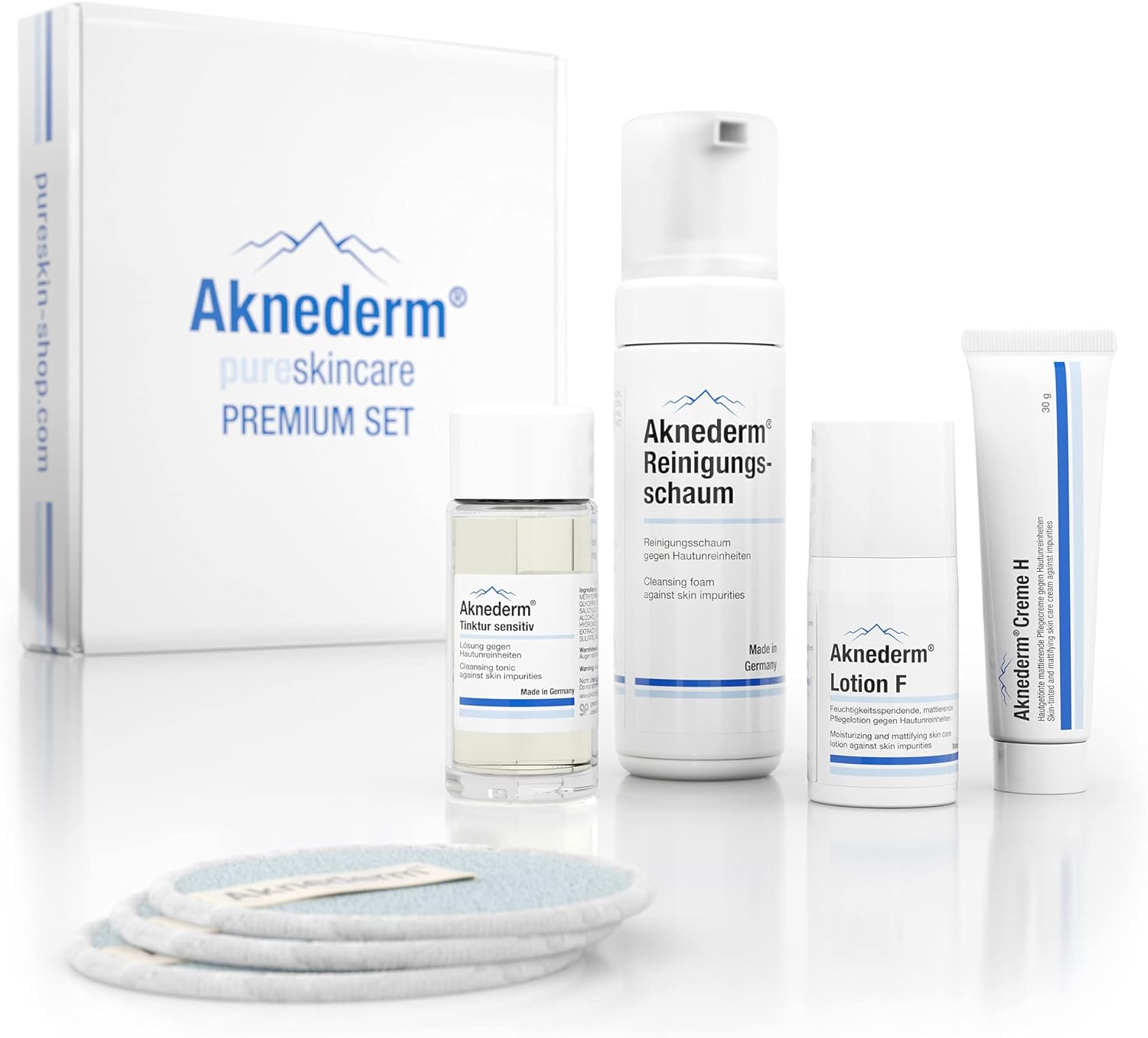 AKNEDERM Premium Set for Sensitive Skin 260 ml – BigaMart