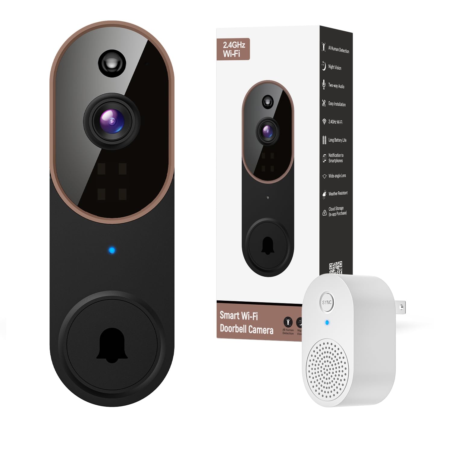Amazon.com: Orbitell Wireless Wi-Fi Video Doorbell Camera with Two Way ...