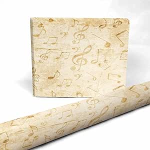 Amazon.com: InterestPrint Music Sheet With Musical Notes Gift Wrapping ...