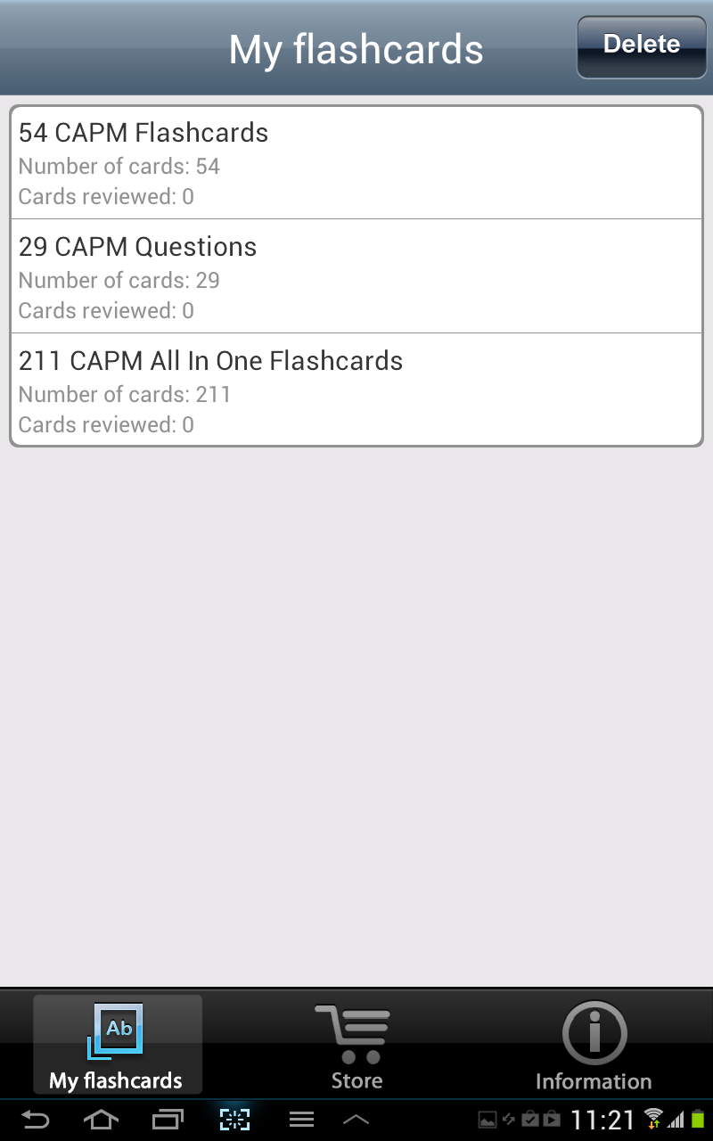 New CAPM Flashcards:Amazon.com:Appstore for Android