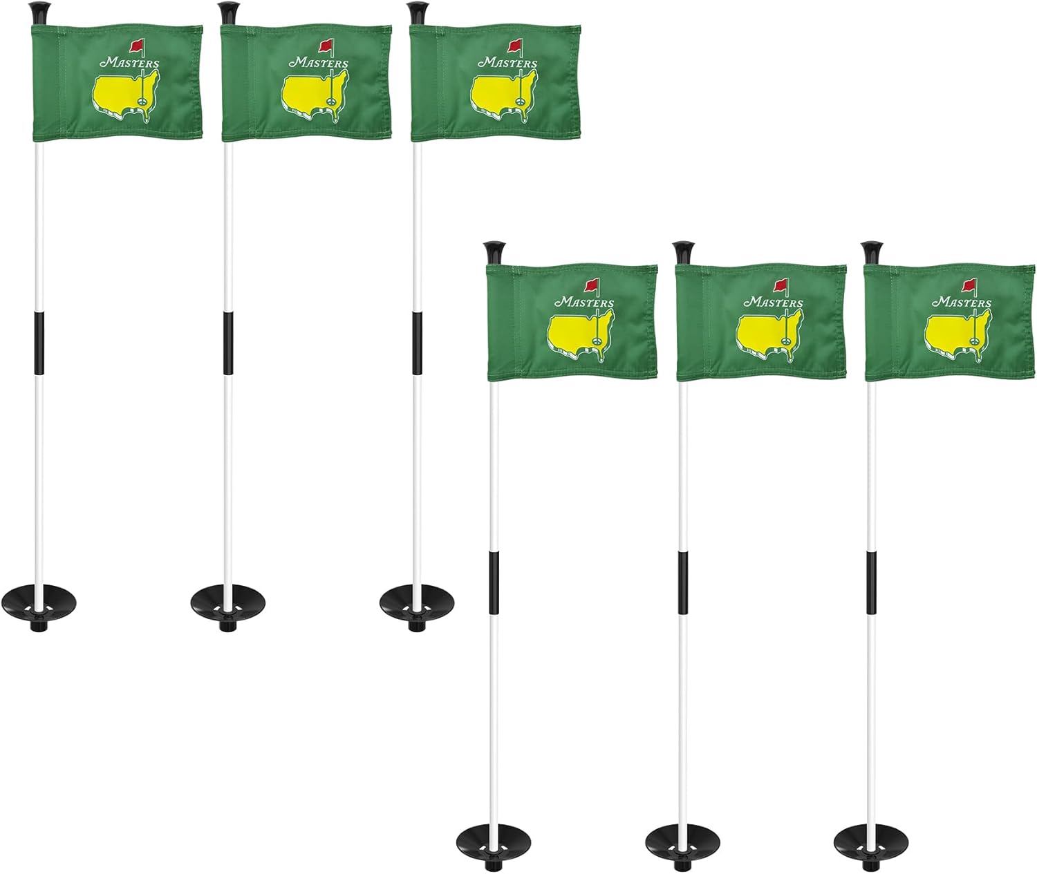 Amazon.com : CoGolfing 3FT Golf Flagpole with Mini Masters Flag, Double ...