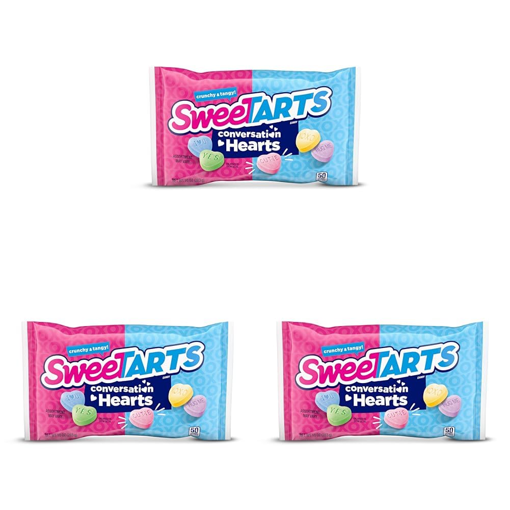 Amazon.com : SweeTARTS Conversation Hearts, Valentine's Day Candy, 10 ...