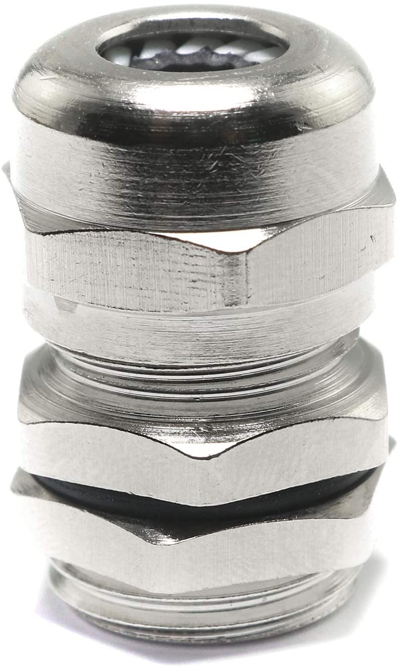 Snapklik.com : 5PCS PG9 4-8mm Wire Range Metal Waterproof Connector ...